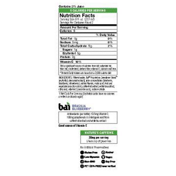 Bai Brasilia Blueberry, 6Pk | Hy-Vee Aisles Online Grocery Shopping