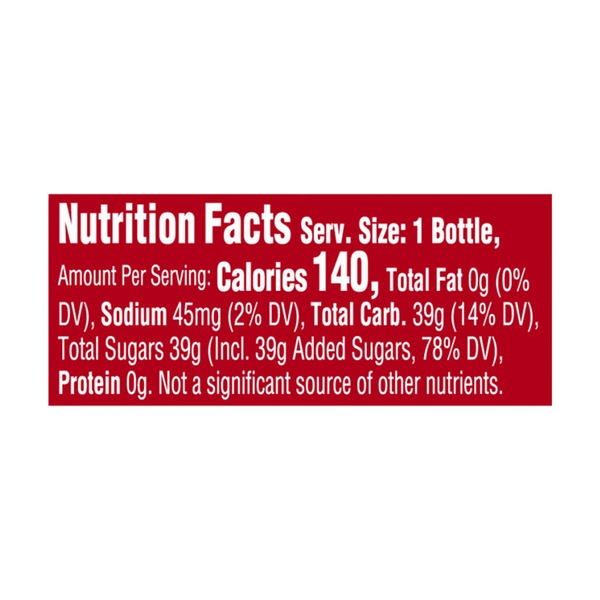 Coca Cola Nutrition Label